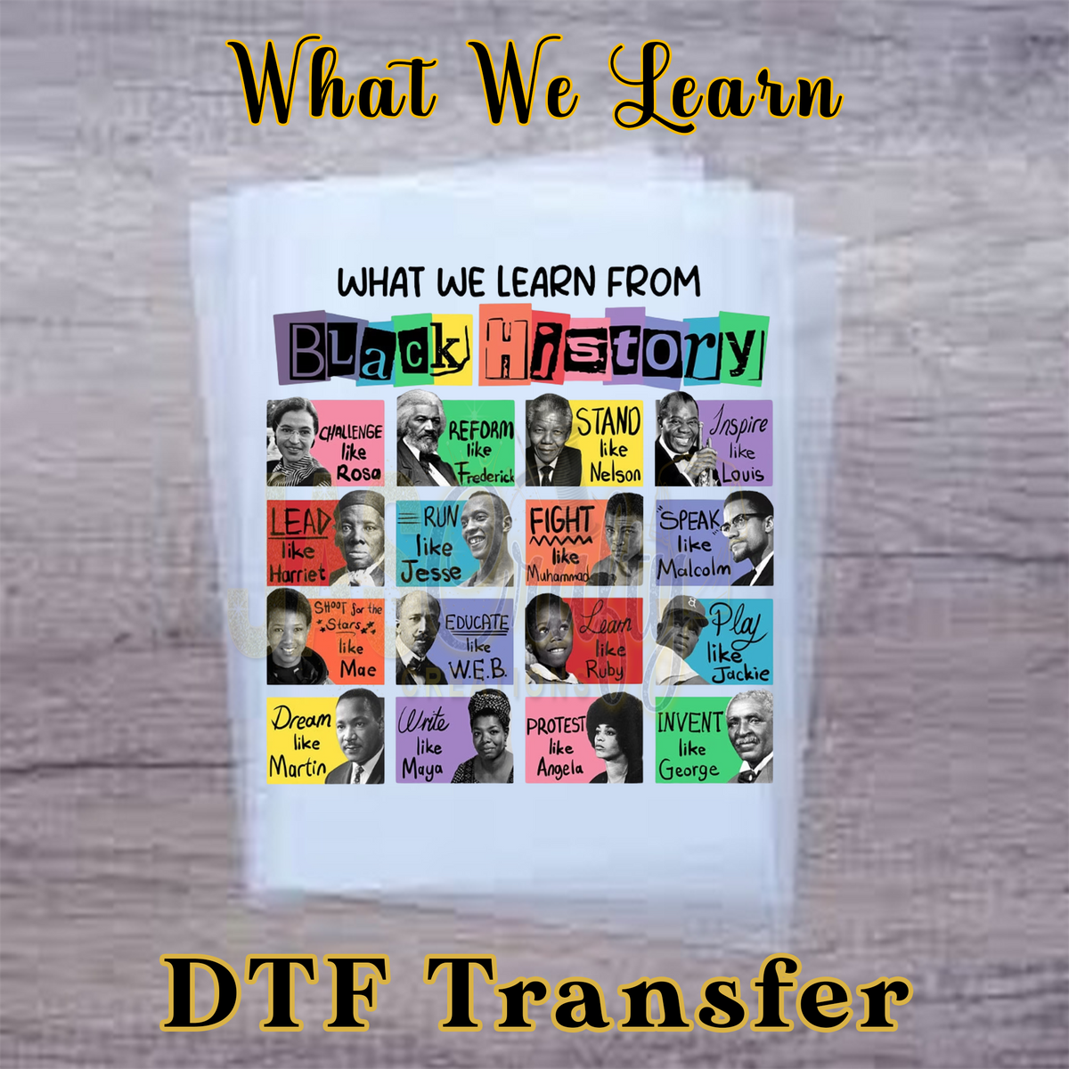 WHAT WE LEARN BLACK HISTORY READY TO PRESS TRANSFER – JAS CRAFTY CREATIONS